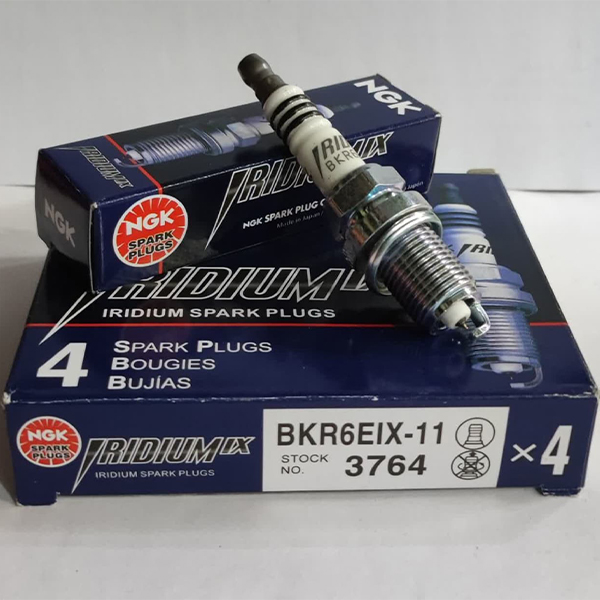 شمع موتور پایه کوتاه سوزنی NGK کد BKR6EIX-11 3764 بسته 4 عددی مناسب برای پژو 206 تیپ 2 اصلی ...